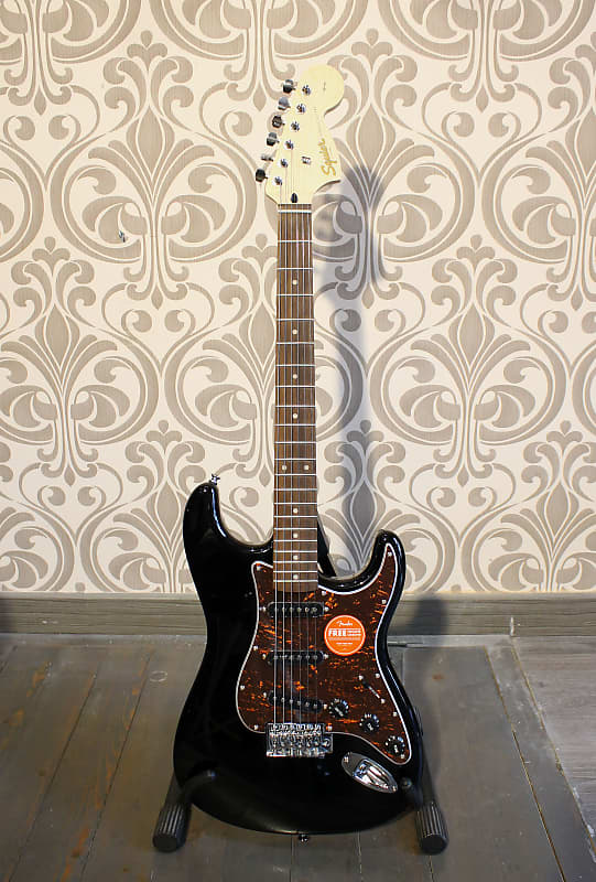Squier Affinity Stratocaster Black Tortoise Pickguard | Reverb
