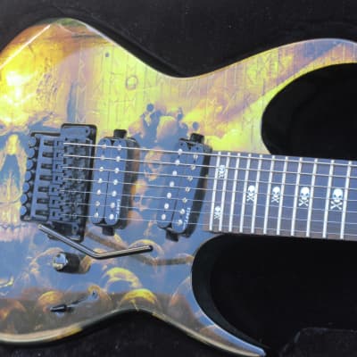 Dean RC7 Rusty Cooley Skulls 7 String Guitar With Case Skullz | Reverb