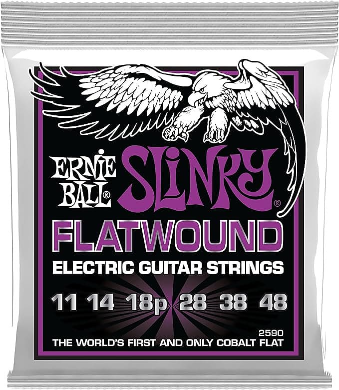 Ernie Ball Power Slinky Flatwound Electric Guitar Strings | Reverb