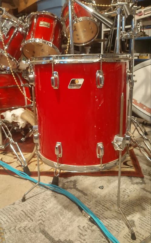 Ludwig Rockers Classic Maple 16x16 Floor Tom 1980 Red Cortex | Reverb