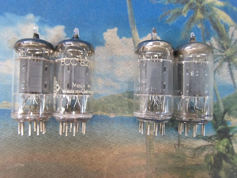 Pr Vintage Telefunken ECC83 12ax7 + Pr ECC82 12AU7 Tubes, | Reverb
