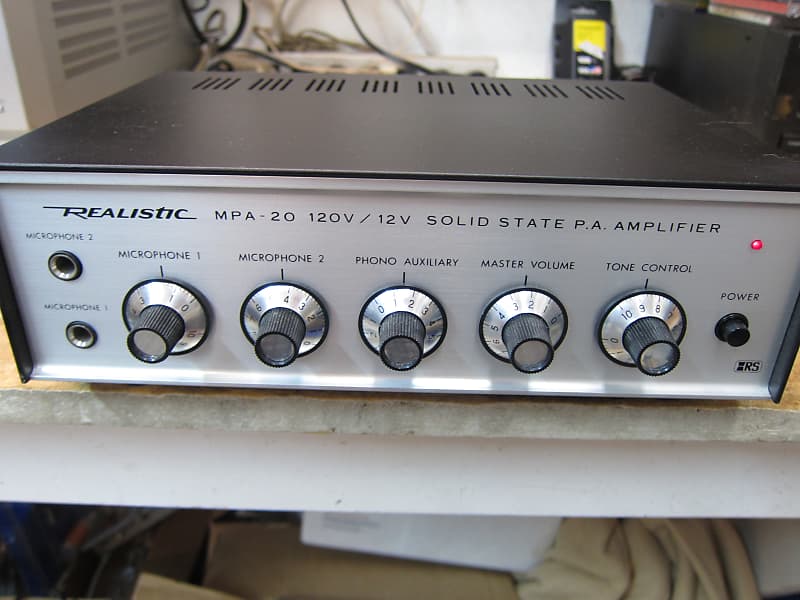 Realistic MPA-20 PA Mono amplifier, 2 Aux Inputs, 2 Mic | Reverb UK