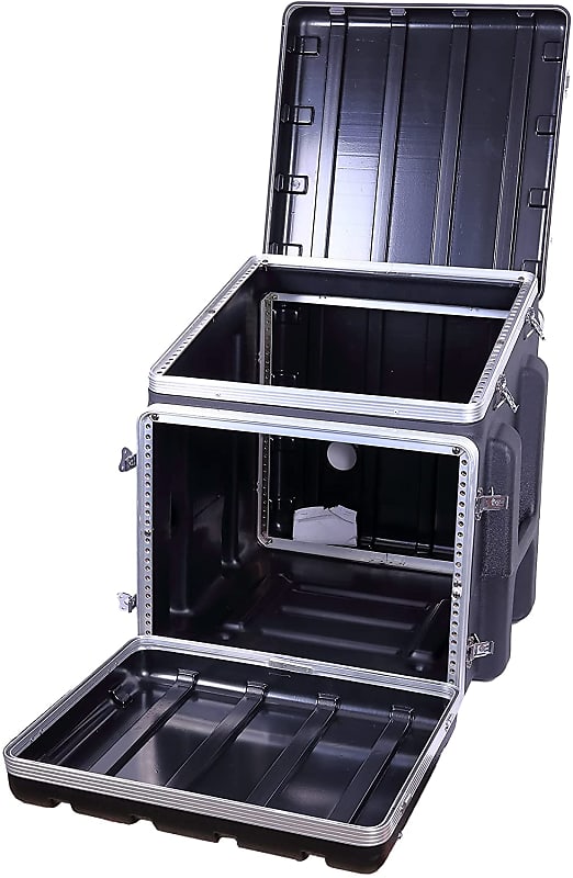 Crossrock Lightweight Molded Slant-Top Console Rack Case, 10U | Reverb