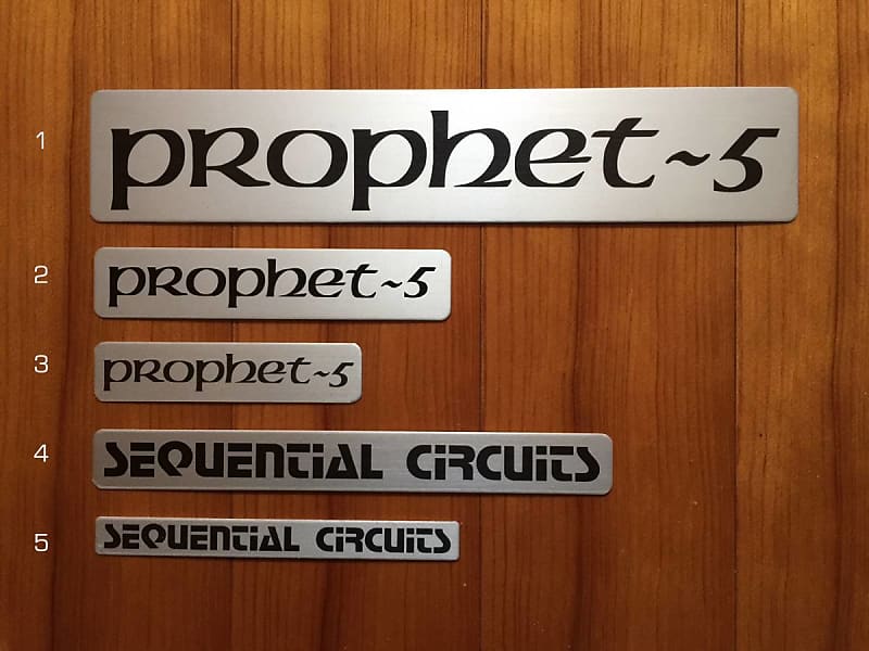 Prophet-5 small nameplate set #3 and #5 for SCI Prophet-5 | Reverb