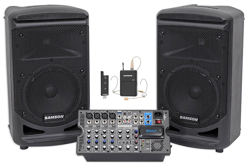 Samson Expedition XP800 800w Portable 8" PA DJ Speaker System | Reverb