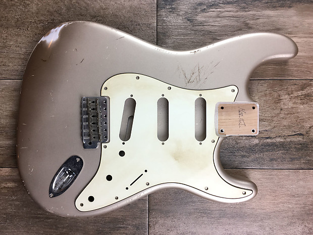 BODY Fender Stratocaster style light RELIC aged SHORELINE | Reverb