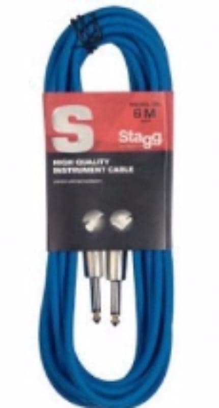 Stagg SGC6DL CBL Blue 20' Professional Guitar Cable | Reverb Canada