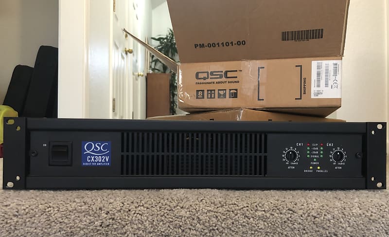 QSC CX302V 2-Ch Power Amp Rack - 70/120V | Reverb