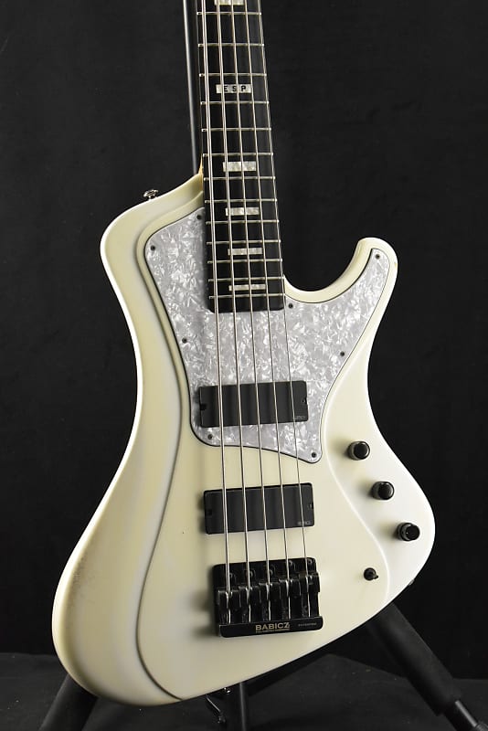 ESP E-II Stream 5 String Bass White Made in Japan | Reverb