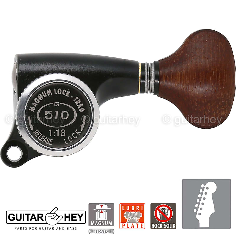 NEW Gotoh SGS510Z-GS5 MGT 6 in line Locking Tuners Set w/ | Reverb