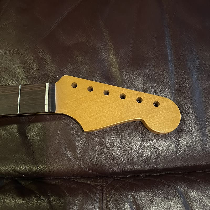 Musikraft Fender Strat Stratocaster Neck Clay Dots | Reverb