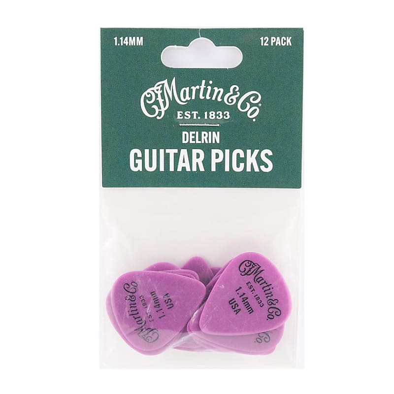 NEW Martin Delrin Picks - Pack of 12 - 1.14mm | Reverb