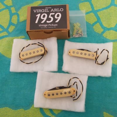 virgil arlo 1959 SRV stratocaster guitar pickup set black | Reverb