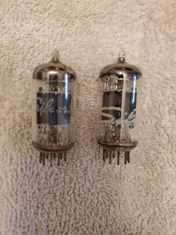 1 Matched Pair Of USA Made Silvertone 12AX7 Preamp Tubes Test | Reverb