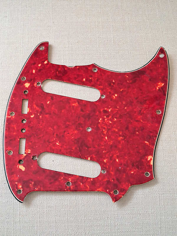 Fender Mustang 1964 - 1965 Pickguard, 3-ply Red Tortoise | Reverb