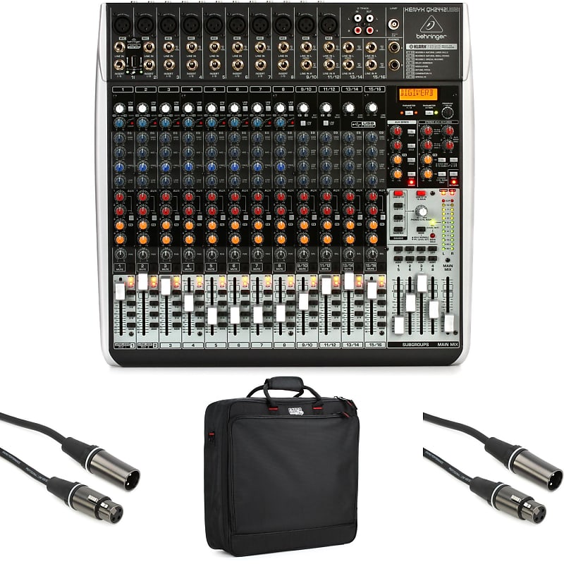 Behringer Xenyx QX2442USB Mixer Bag Bundle | Reverb