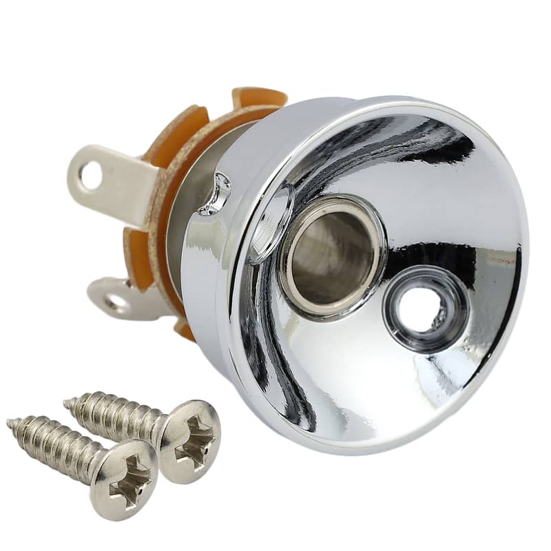 Brass Electrosocket Jack Plate for Telecaster Tele w/ Jack | Reverb