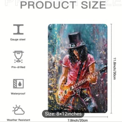 Slash. Metal Tin Sign Slash | Reverb