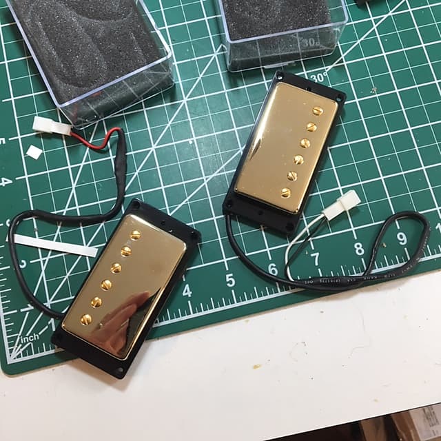 Kent Armstrong HPAG 1N, HPAG 1B Humbuckers, Set, Gold | Reverb