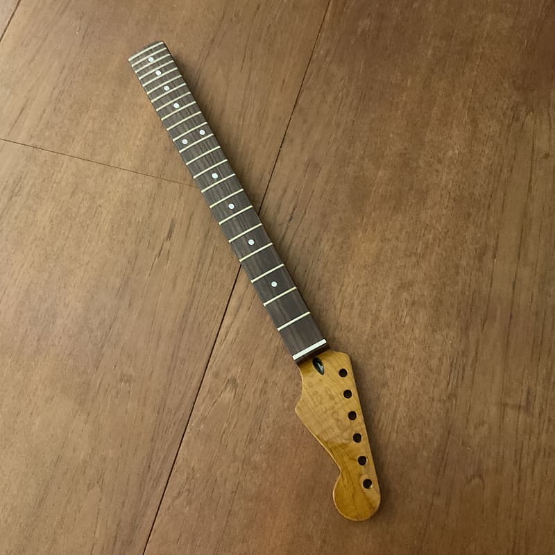 Canadian Roasted Maple / Rosewood Stratocaster Style Neck | Reverb