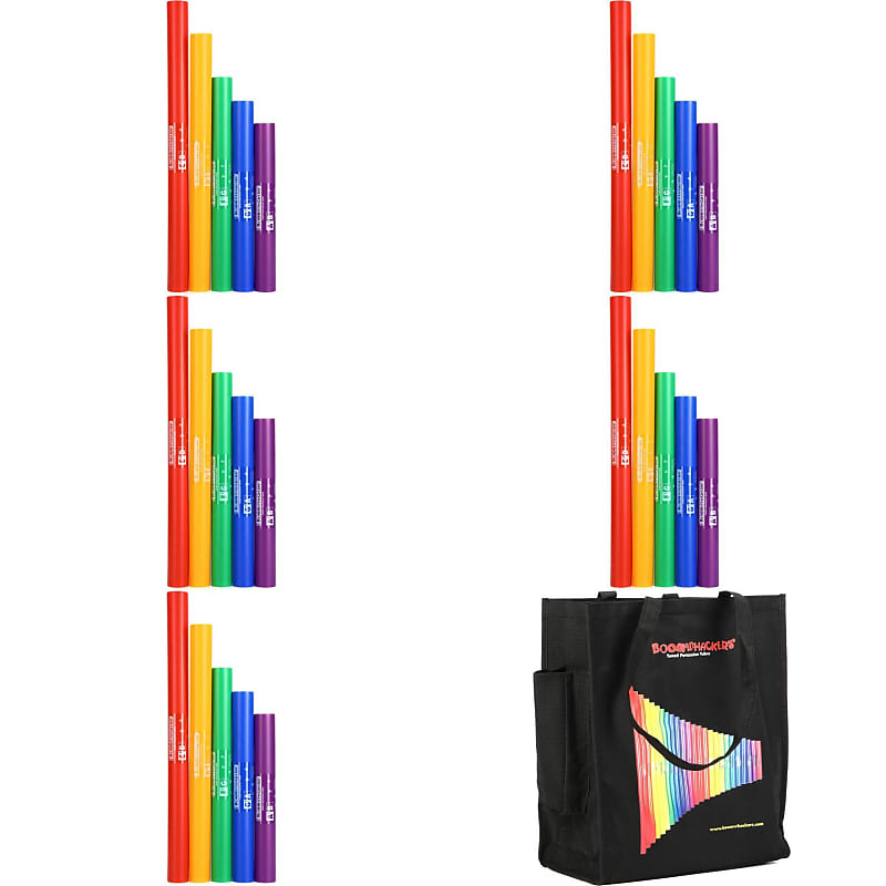 Boomwhackers 25-piece Chromatic Classroom Bundle with Bag | Reverb