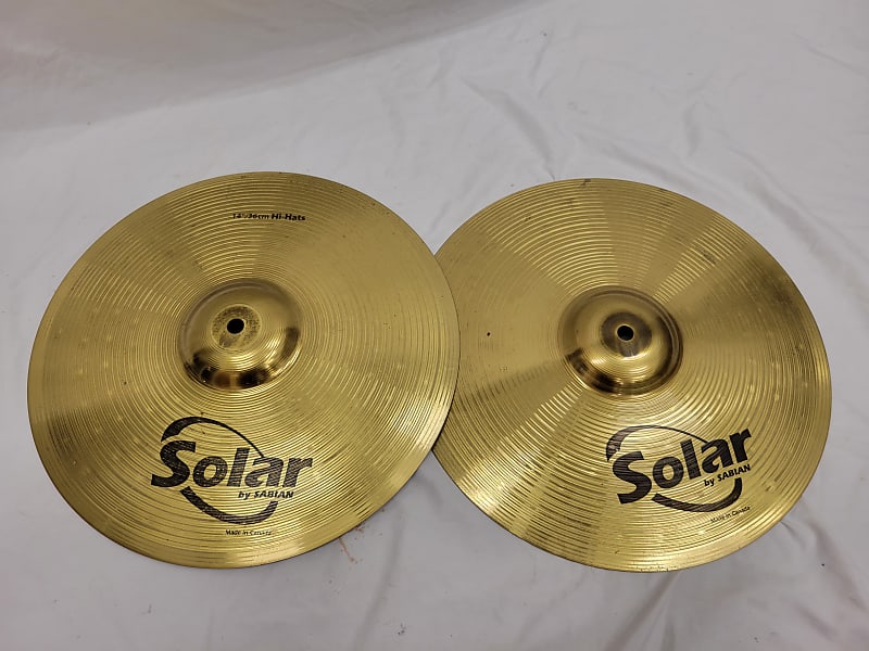 Sabian 14" Solar Hi Hat Cymbals (220-8) | Reverb