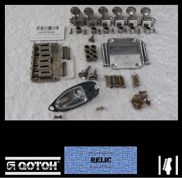 Gotoh Aged/Relic Nickel Hardtail Stratocaster Hardware Set w/ | Reverb