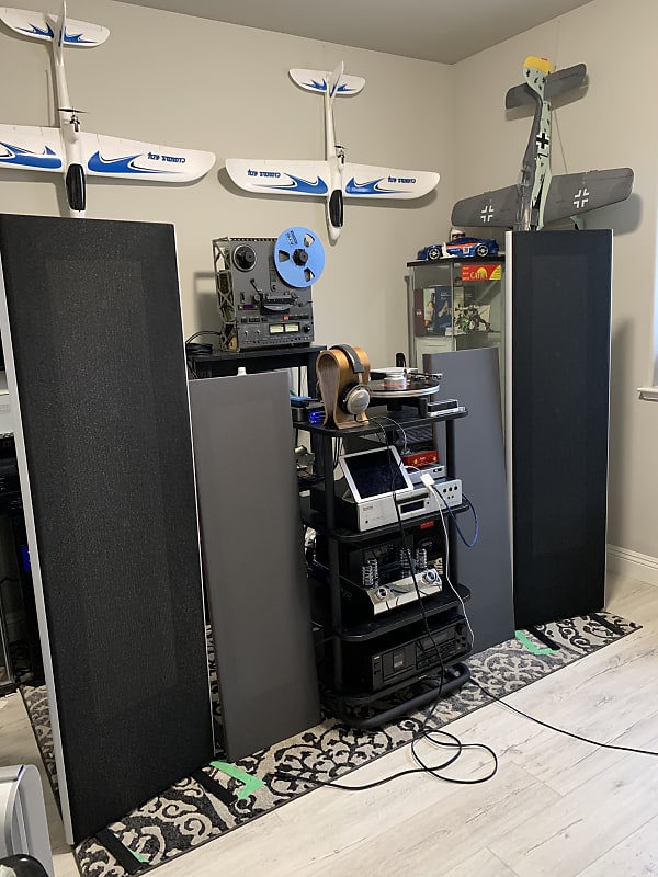 Magnepan LRS Gray cloth with cherry wood (pair) | Reverb