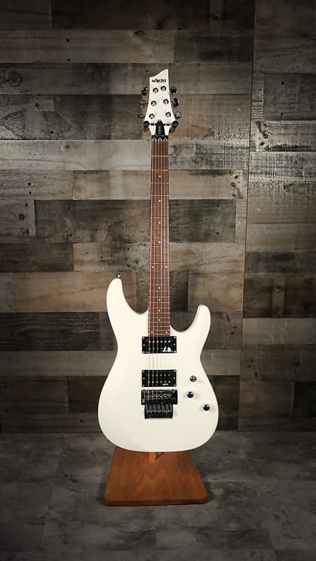 Schecter C-6 FR Deluxe Satin White Electric Guitar (B-Stock) | Reverb