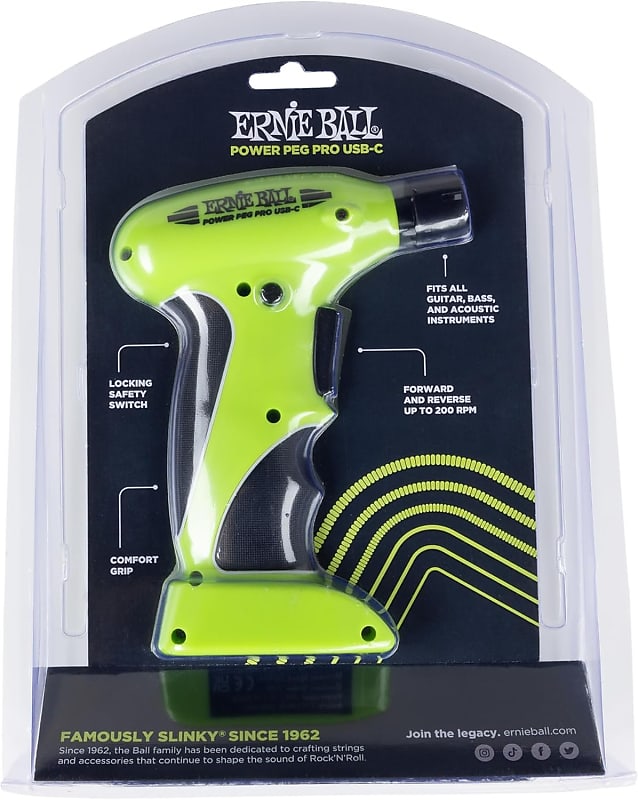 Ernie Ball Power Peg Pro USB-C Rechargeable String Winder | Reverb