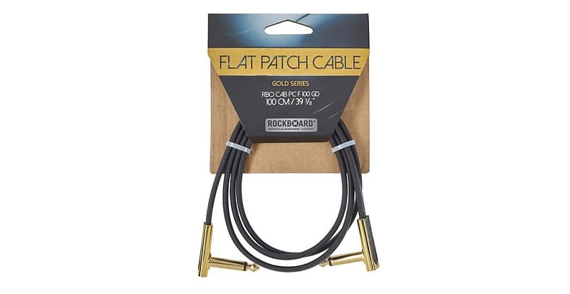 RockBoard Flat Patch Cable Gold 100CM / 39.37" | Reverb