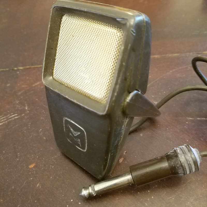 Voice of Music Crystal Desk or Harp Mic 1960s Dark Brown | Reverb