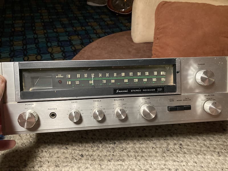 Sansui Vintage 221 Receiver 1975-6 silver/woodgrain | Reverb