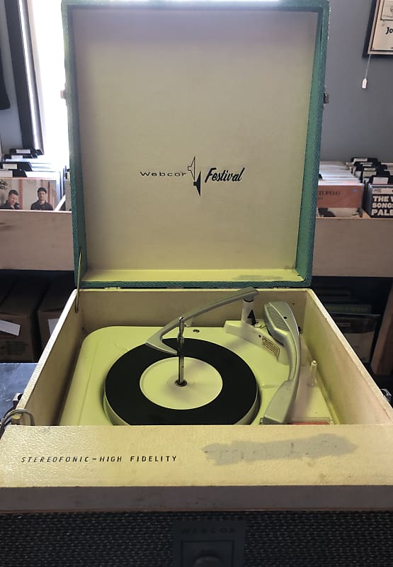 Webcor Festival Model BP-1252-1 Vintage Turntable Portable | Reverb