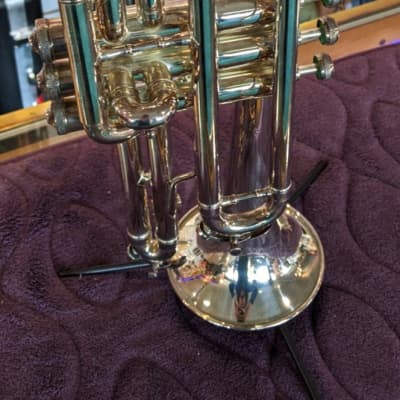 Buescher Cornet - Silver with Gold Wash Bell | Reverb
