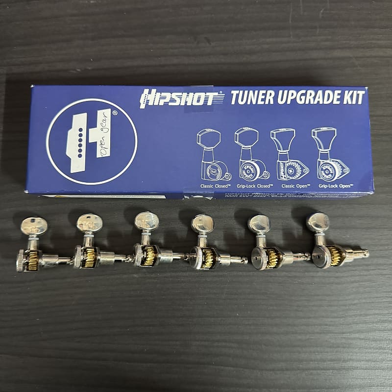 Hipshot 6-in-line Staggered Open-Gear Locking Tuners w/ | Reverb