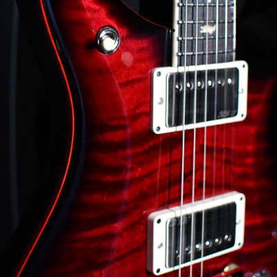 PRS McCarty 594 Fire Red with Black Burst and Red Binding | Reverb