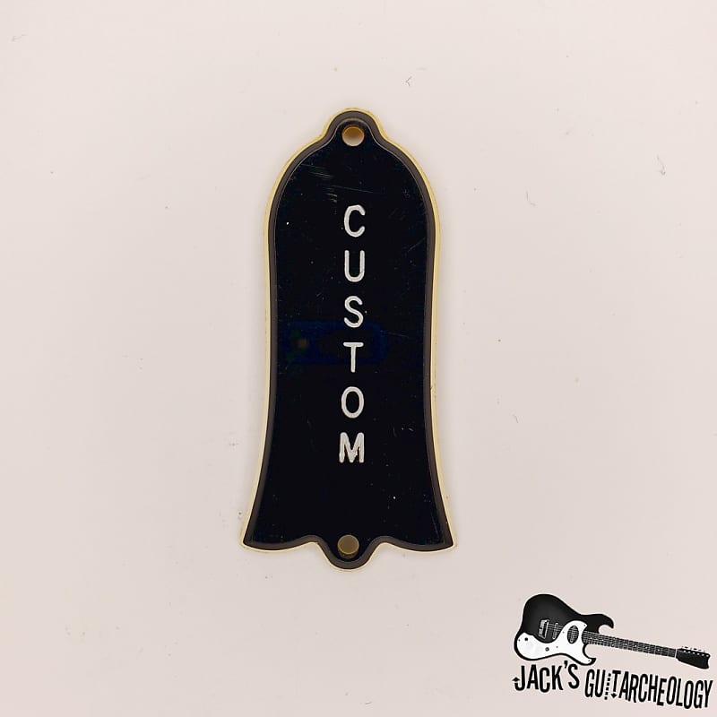 Gibson Custom Engraved NOS Truss Rod Cover (1990s , Black) | Reverb