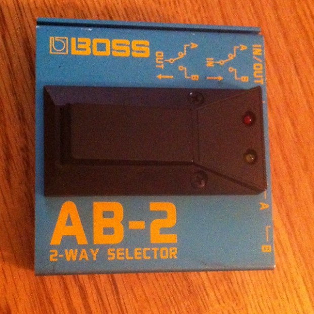 Boss AB-2 2-Way Selector Blue & Black With Yellow Letering | Reverb