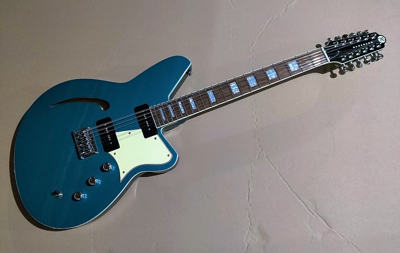 Reverend Airwave 12 Deep Sea Blue - P90s - plays & sounds | Reverb