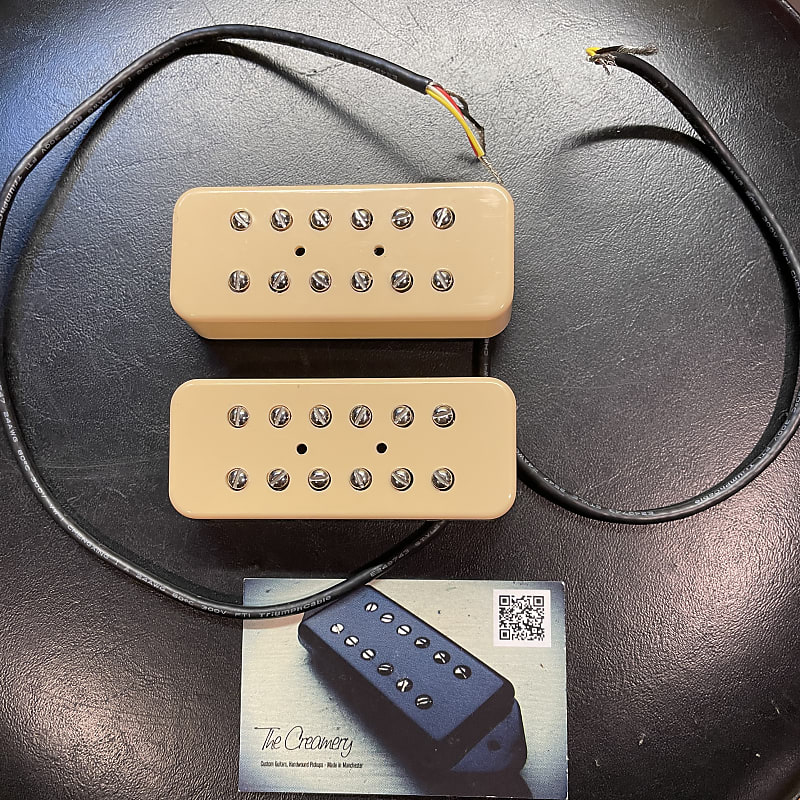The Creamery P90 Sized Fat Humbucker Set - Cream | Reverb