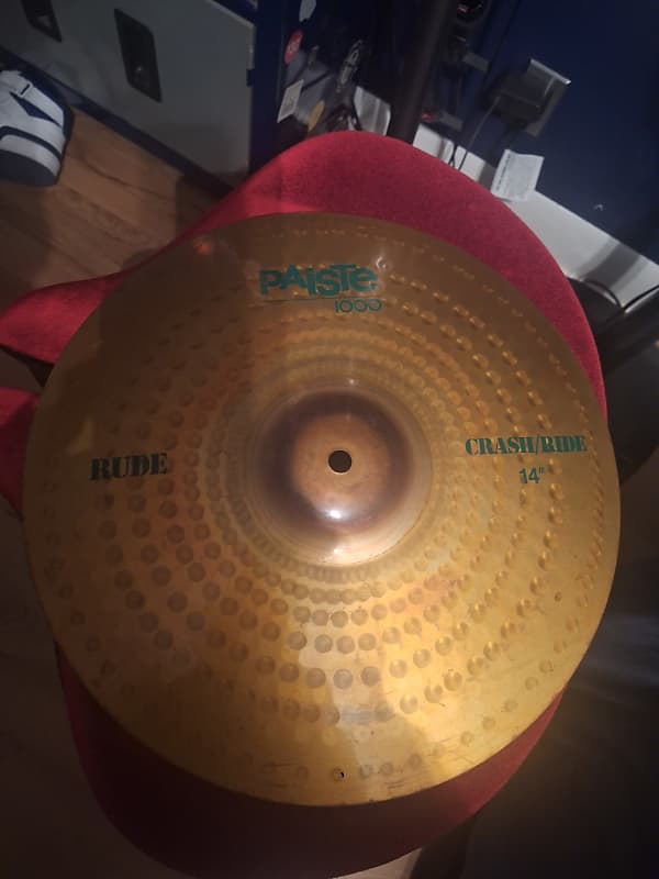 Paiste Rude 1000 14 inch crash/ride Not sure | Reverb