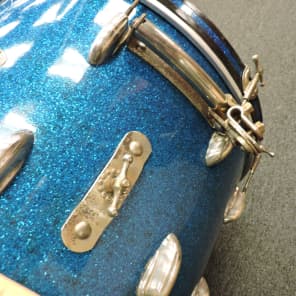 Slingerland Vintage Blue Sparkle Kick Drum | Reverb