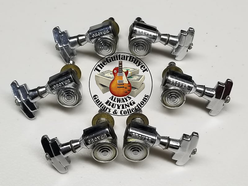 1970s Grover Rotomatics Bullseye Tuners + Bushings & Washers | Reverb