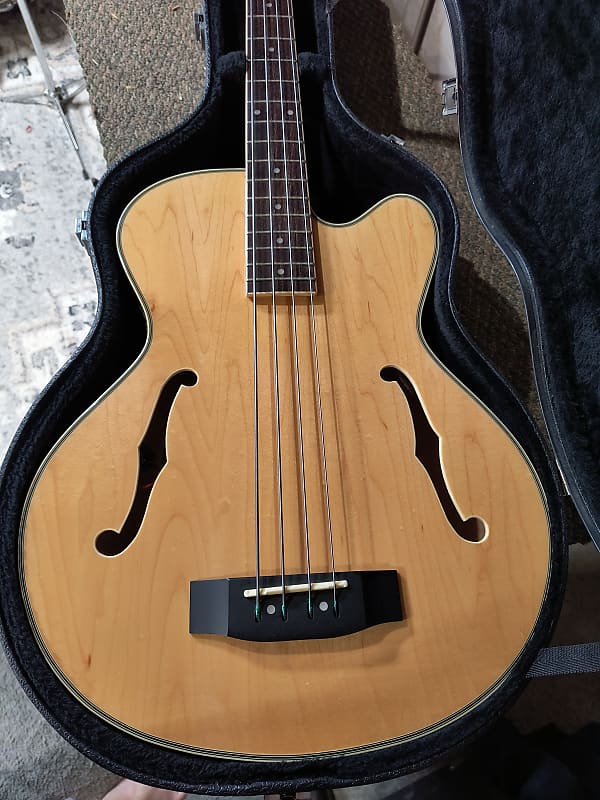 Samick HFB590 acoustic electric bass guitar | Reverb
