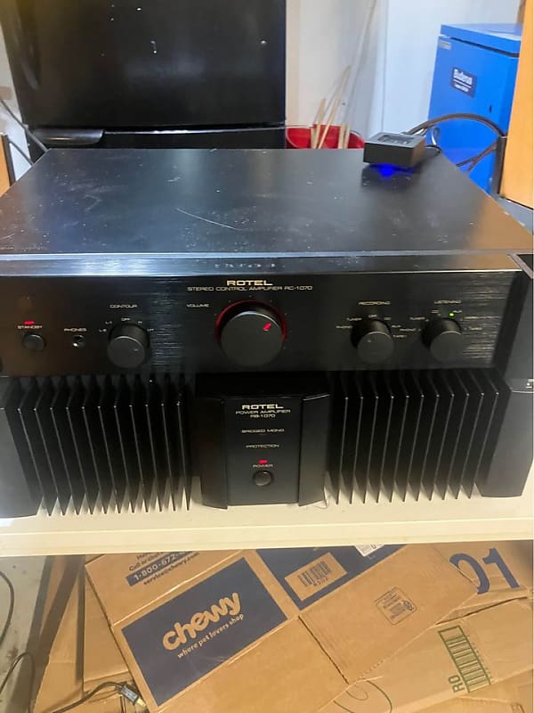Rotel RC-1070 preamp and RB-1070 matching amplifier | Reverb