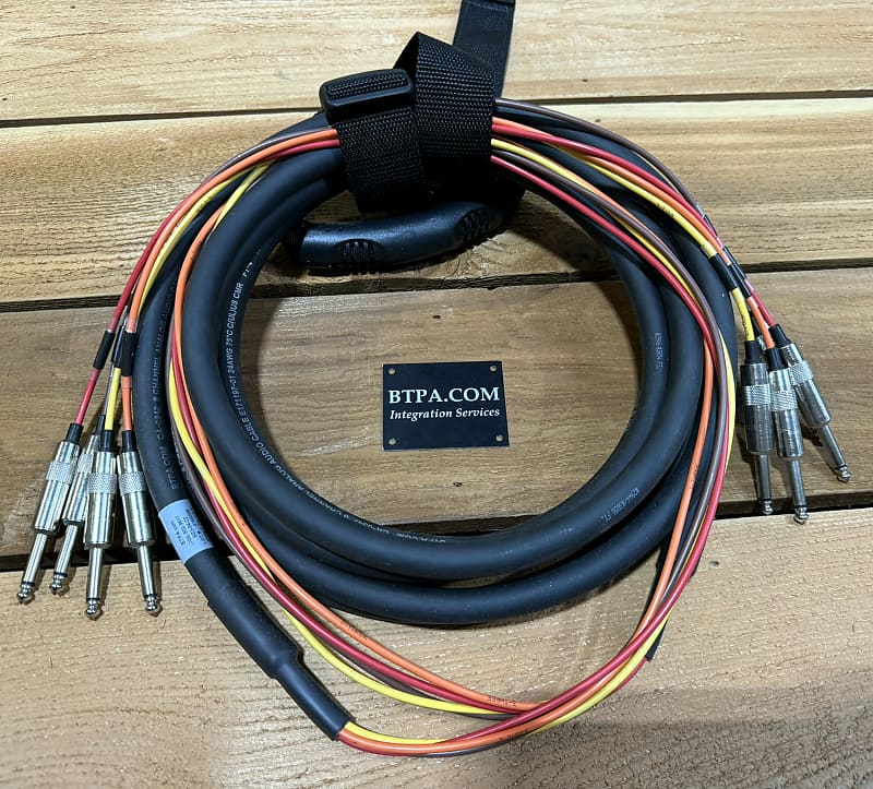 Best-Tronics Pro Audio 4 Channel 1/4" TS Snake 22 Feet | Reverb