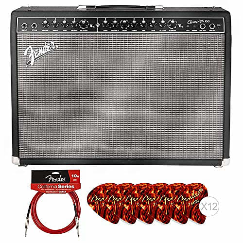 Fender Champion 100-100-Watt Electric Guitar Amplifier Bundle | Reverb