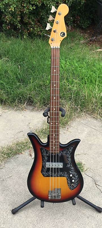 Kay EB-110 sunburst bass 1965 Teisco Del Ray | Reverb