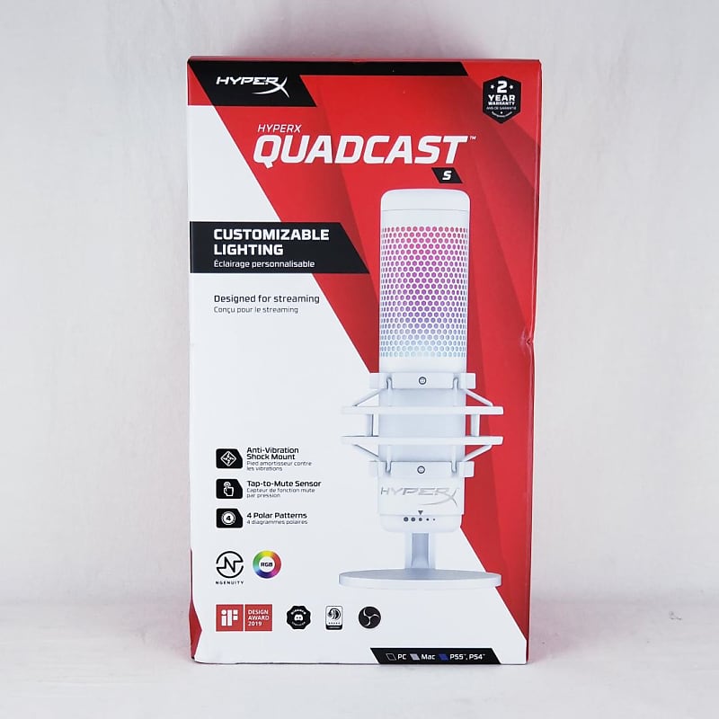 HyperX QuadCast S Cardioid Condenser RGB USB Microphone - | Reverb